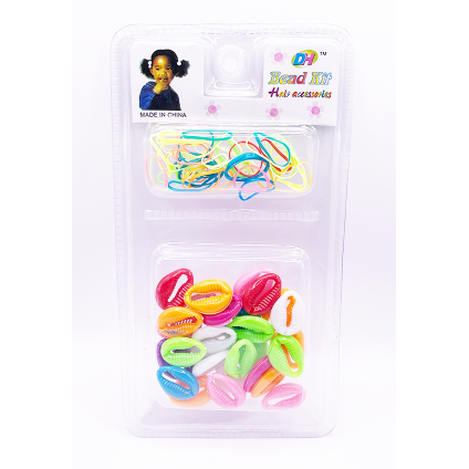 DH Bead Kit w/ Assorted Elastic Bands and Shells Assorted Colors ...